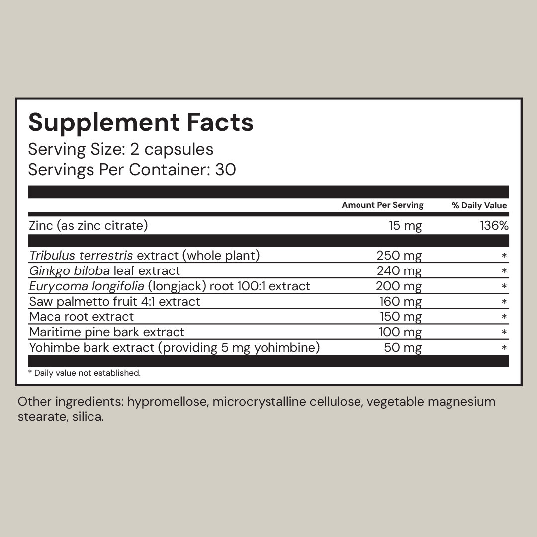 Mojo for Men: Male Performance Supplement with Zinc | Hone